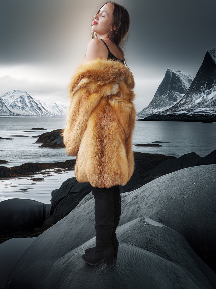 The Flame - Vintage Red Fox | Luxury Fur Wear– Purple Shoshana Furs