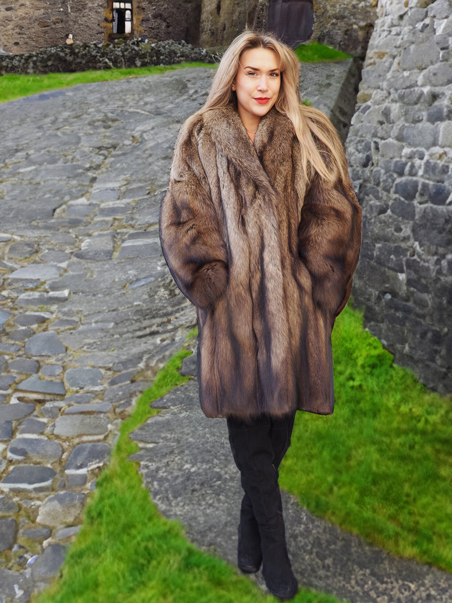 Fisher Sable Fur Coat - Luxury Light Brown Fur Coat– Purple Shoshana Furs